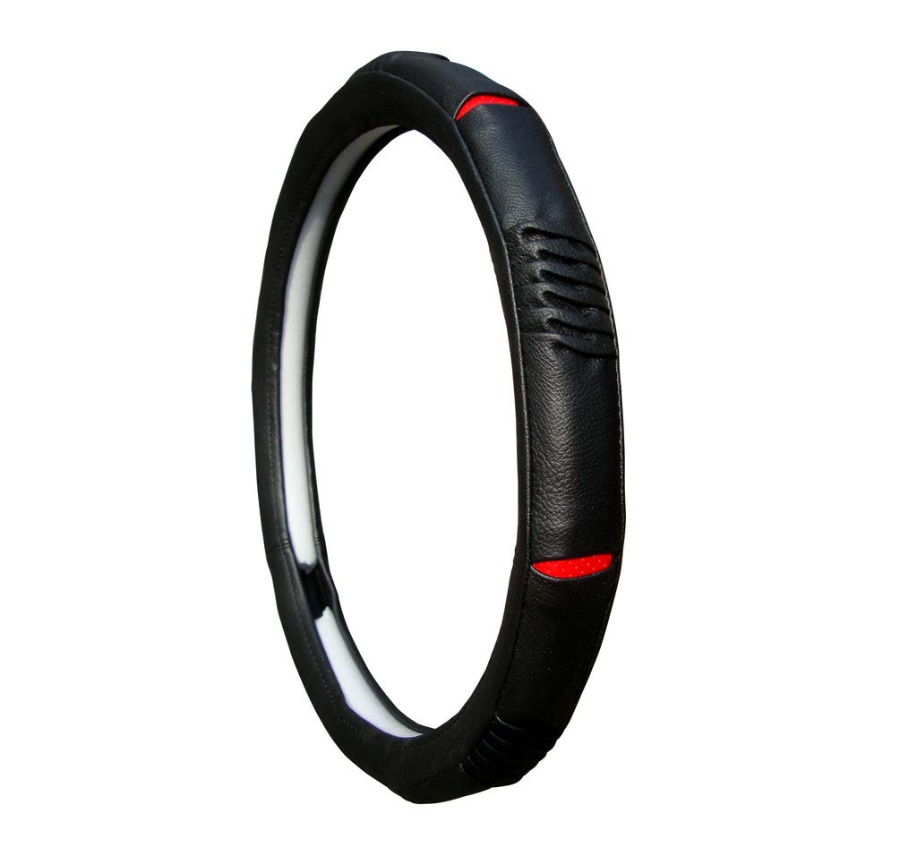 Ring Type Car Steering Wheel Cover Small (Diamond Plus Black Red) for ...