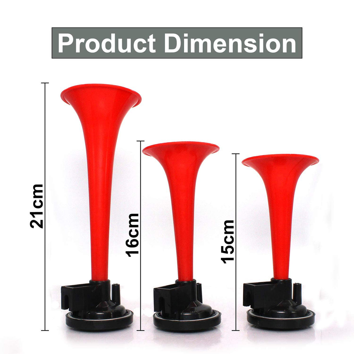 3-Pipe Air Pressure Horn Compact Twin Ton Air Horn compatible with All ...