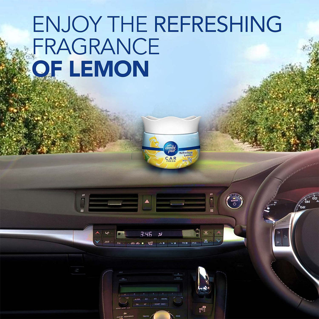 Ambi Pur Car Freshener Gel, Refreshing Lemon (75 g) – Auto Pearl ...