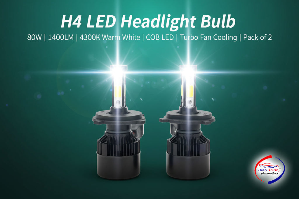 H4 LED Fog Light Bulb 80W 14000LM 4300K Warm White | Auto Pearl – Auto ...