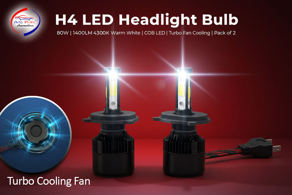 H4 LED Fog Light Bulb 80W 14000LM 4300K Warm White | Auto Pearl – Auto ...