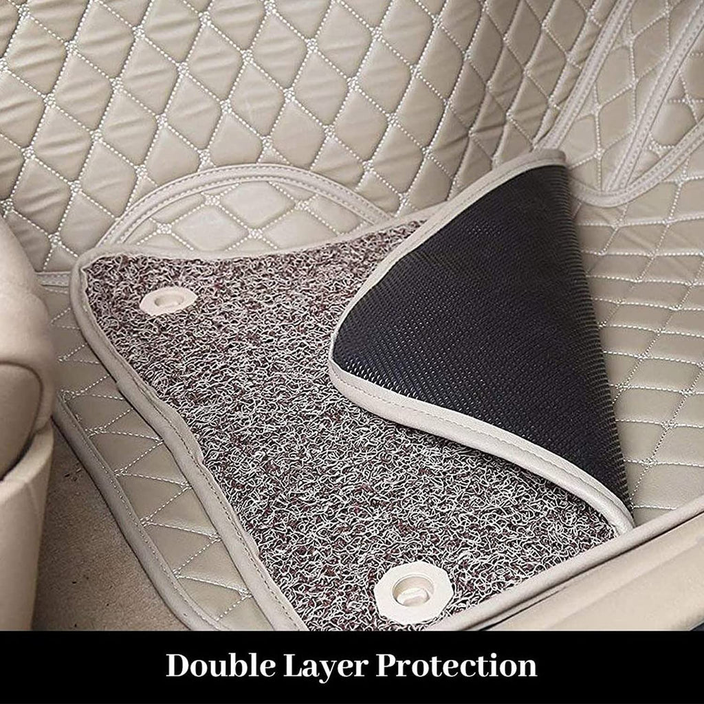 7D Car Floor Mats Luxury Leatherite 7D-Car Floor Mat with Velcro-Tape ...