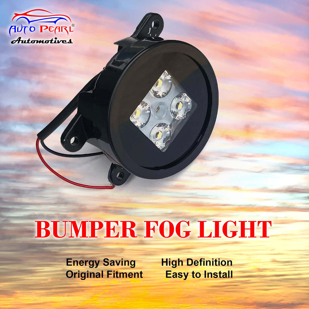 High Power Premium Quality 4 Led DRL Fog Lamp Assembly Black (Set of 2 ...