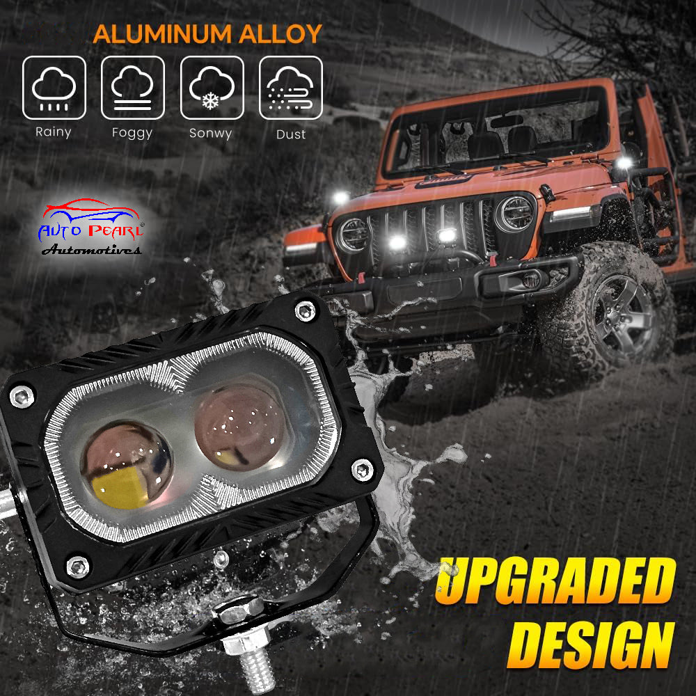 Auto Pearl Motorcycle 2-Lens Driving Lights White LED Spot light 35W W ...