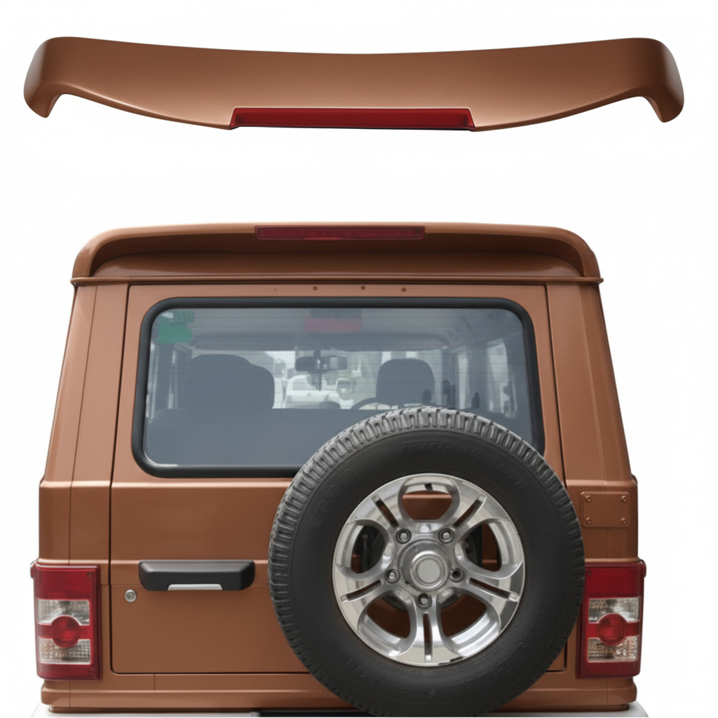 Mahindra Bolero Roof Spoiler with Brake Light | Auto Pearl FRP/ABS ...