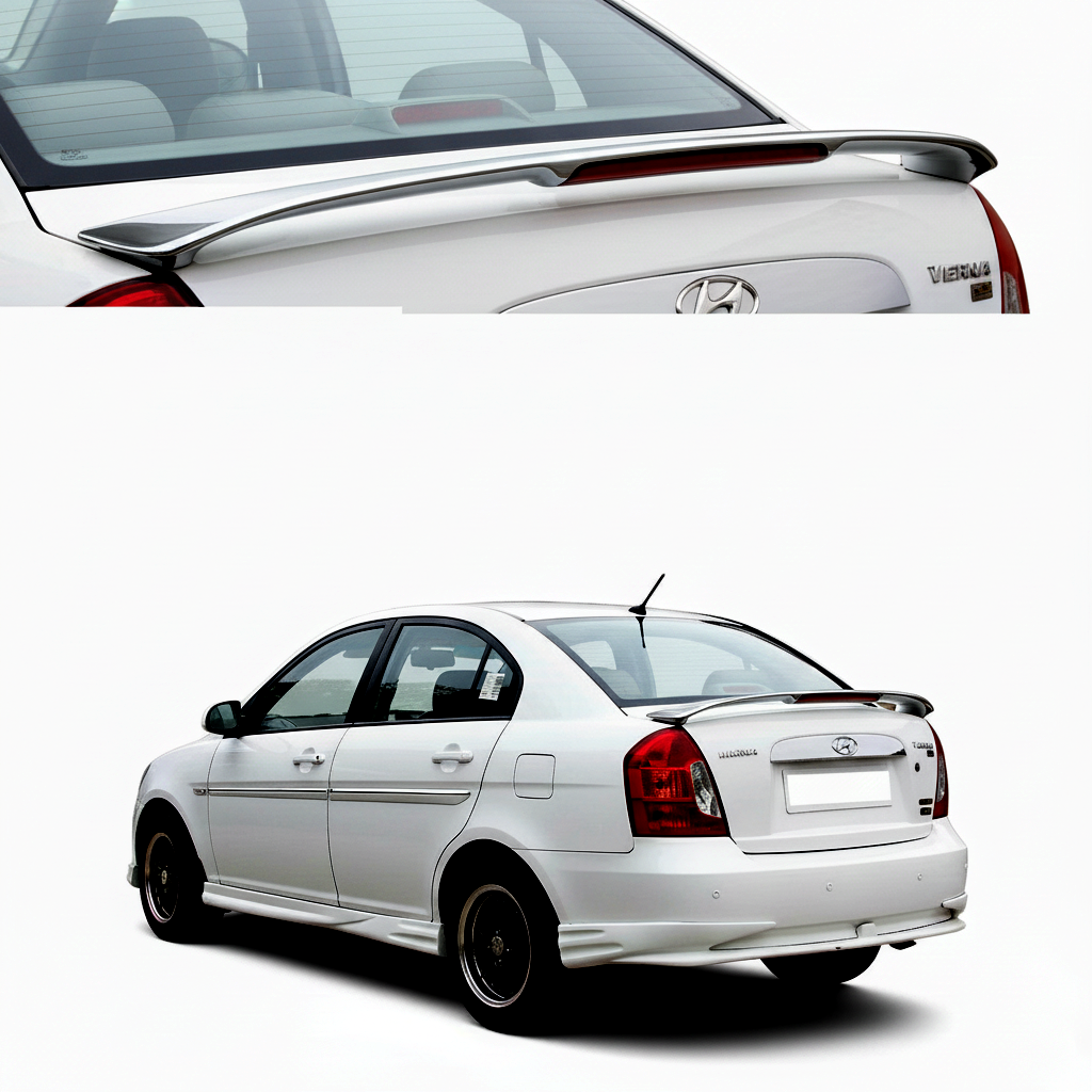 Hyundai Verna 2006-2010 Car Spoiler with Brake Light | Auto Pearl FRP ...